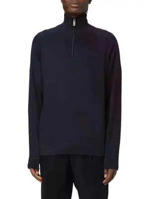 PAOLO PECORA Zip Funnel Neck Knitwear - Blue