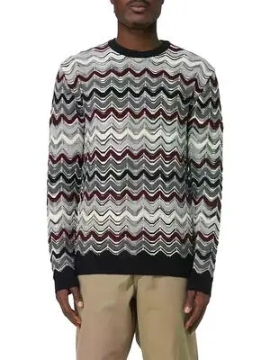 Missoni Zigzag-pattern Crew-neck Sweater - Grey