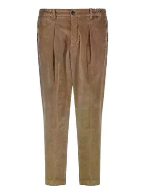 ENTRE AMIS Elasticated-Waist Trousers Brown