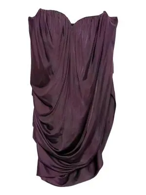 Giuseppe Di Morabito Draped Strapless Top - Purple