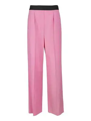 MSGM Pleated Straight Leg Trousers - Pink