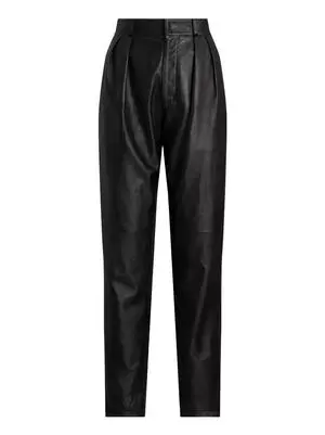 Ralph Lauren Rogers Leather Trousers - Black