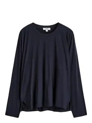 Cos Fluid Jersey Long-Sleeved Top Navy