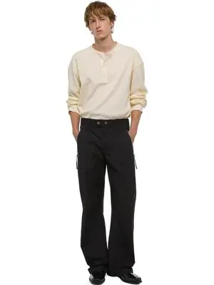 Helmut Lang Technical Cotton Blend Pants - Black