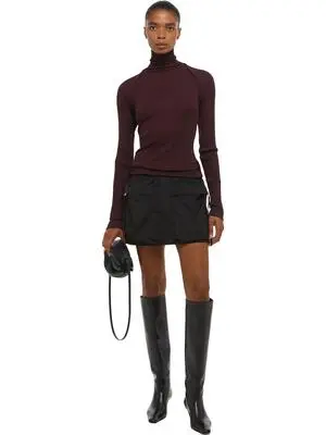 Helmut Lang Shrug Turtleneck Mahogany
