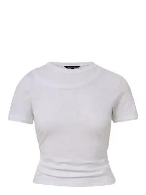 Veronica Beard Damian Layered Knit Top - White