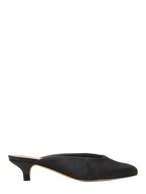 DOLCEVITA Umara Kitten Heel Mule - Onyx Satin