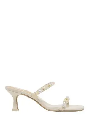 DOLCEVITA Grason Embellished High Heel Sandals - White Leather
