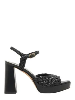 DOLCEVITA Peyten Woven Platform Block Heels - Black Woven Stella