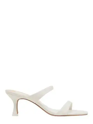 DOLCEVITA Genora Wide Heel Sandals - White Leather