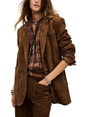 Ba&sh Mosty Suede Blazer - Brown