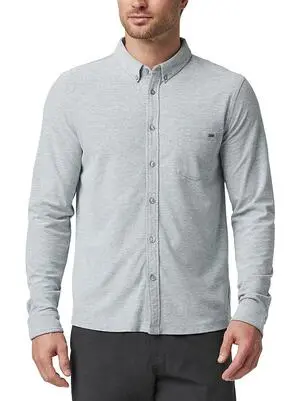 Vuori Long Sleeve Ace Button Down Shirt Light Grey