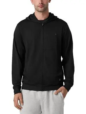 Vuori Ponto Full Zip Hoodie - Black Heather