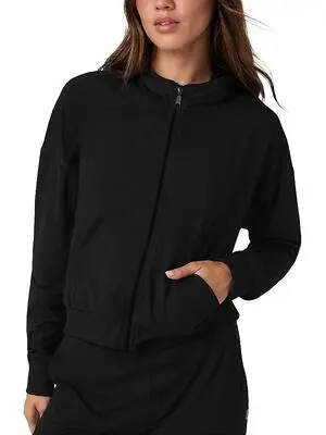 Vuori Halo Relaxed Full Zip Hoodie - Black