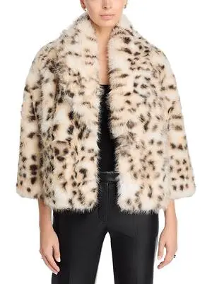Love Token Faux Fur Jacket - Snow Leopard