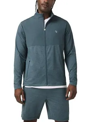 Vuori Sunday Element Track Jacket - Blue Sea Heather