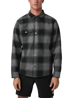 Vuori Range Plaid Shirt Jacket - Pewter