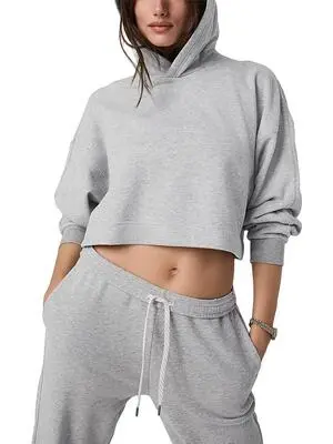 Vuori Sedona Cropped Hoodie Light Grey