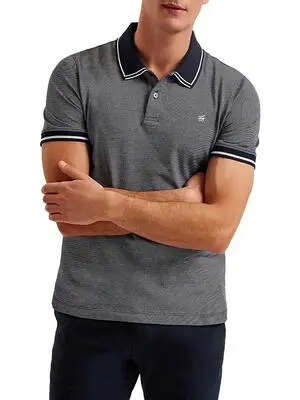 Ted Baker London Short Sleeve Slim Fit Polo - Navy