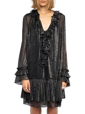 Zadig&Voltaire Ralice Ruffled Dress - Black