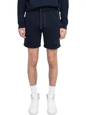 Zadig&Voltaire Pablo Slub Cotton 9" Shorts - Encre