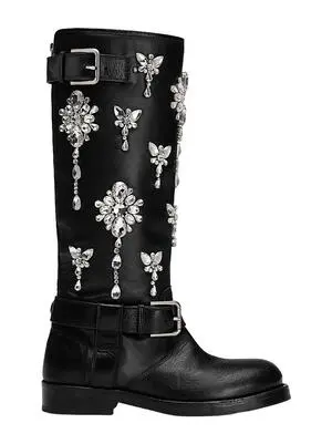 Dolce & Gabbana Embellished Boots - Black/black