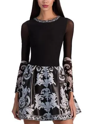 Alice + Olivia Chara Long Sleeve Dress - Winters Tale