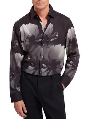 Ted Baker London Amund Long Sleeved Regular Fit Button Down Shirt Black