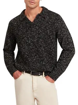 Ted Baker London Relaxed Twisted Sweater Polo Black