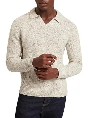 Ted Baker London Relaxed Twisted Sweater Polo Light Grey