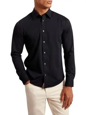 Ted Baker London Nortun Button-front Shirt - Navy