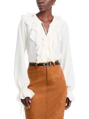 TOCCIN Tobi Ruffle Blouse - Ivory