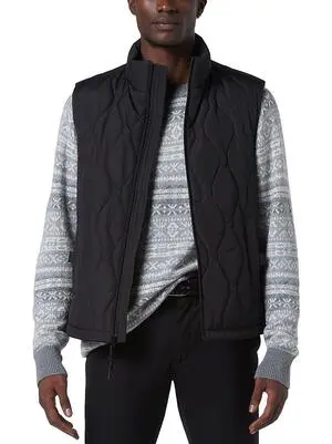 Andrew Marc Hampden Quilted Vest Black