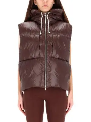 JIL SANDER Padded Vest - Bordeaux