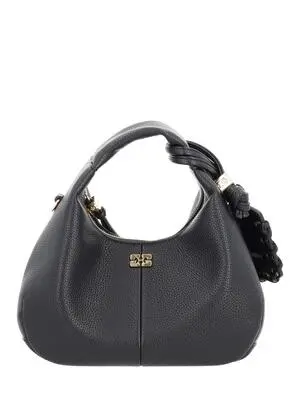 GANNI Small Hobo Bag - Black
