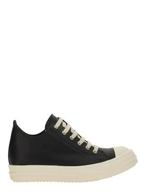 RICK OWENS Leather Low Top Sneaker