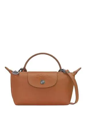 Longchamp Mini Le Pliage Xtra Embossed-logo Tote - Brown