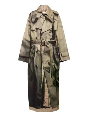 JEAN PAUL GAULTIER Trompe-l'oeil Belted Trench Coat - Neutrals