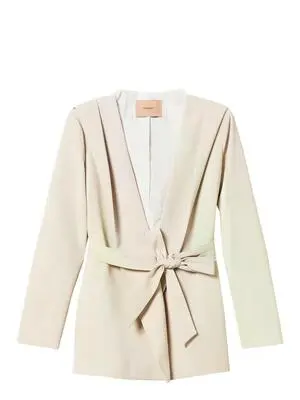 TWINSET Belted Blazer - Neutrals