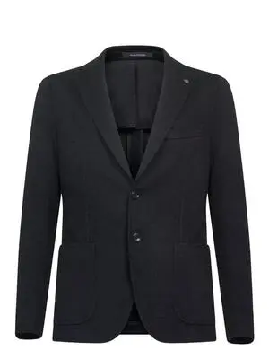 Tagliatore Log-detail Single-breasted Blazer - Black