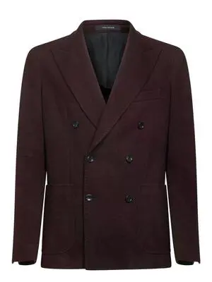 Tagliatore Double-breasted Peak-lapel Blazer - Brown