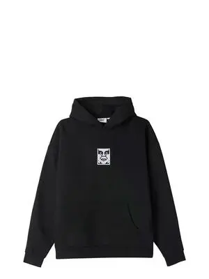 Obey Logo-print Hoodie - Black