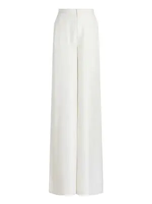 Ralph Lauren Wide Leg Silk Trousers - White