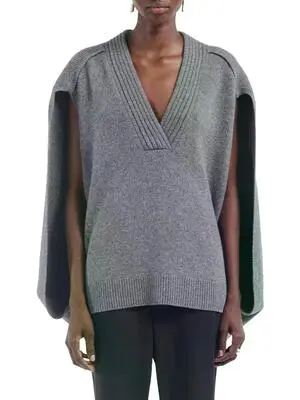 Maria Mcmanus V-neck Cape - Grey