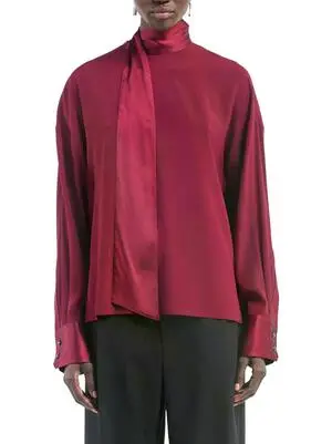 Maria Mcmanus Scarf Detail Blouse - Red