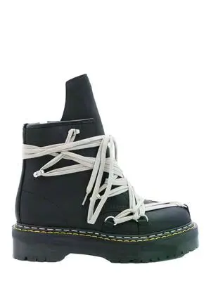 DR. MARTENS X RICK OWENS Lace-up Platform Boots - Black