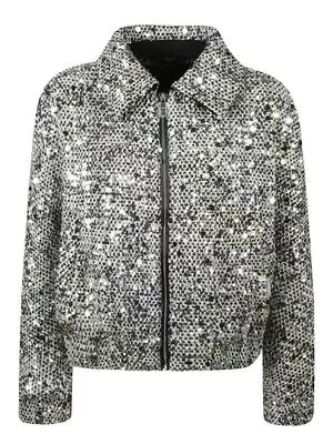 Add Sequin-embellished Jacket - White