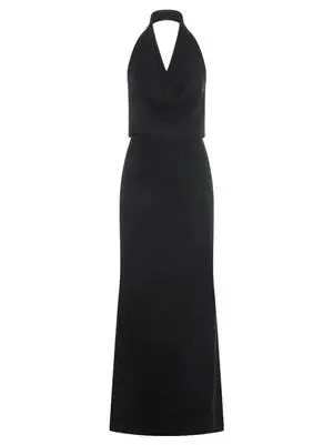 AYA MUSE Halterneck Cowl Dress - Black