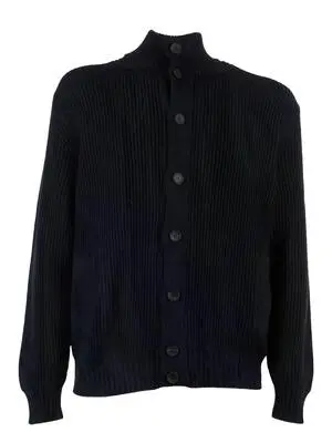 FILIPPO DE LAURENTIIS Buttoned Merino Cardigan Blue