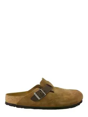 BIRKENSTOCK Buckled Boston Mules - Brown